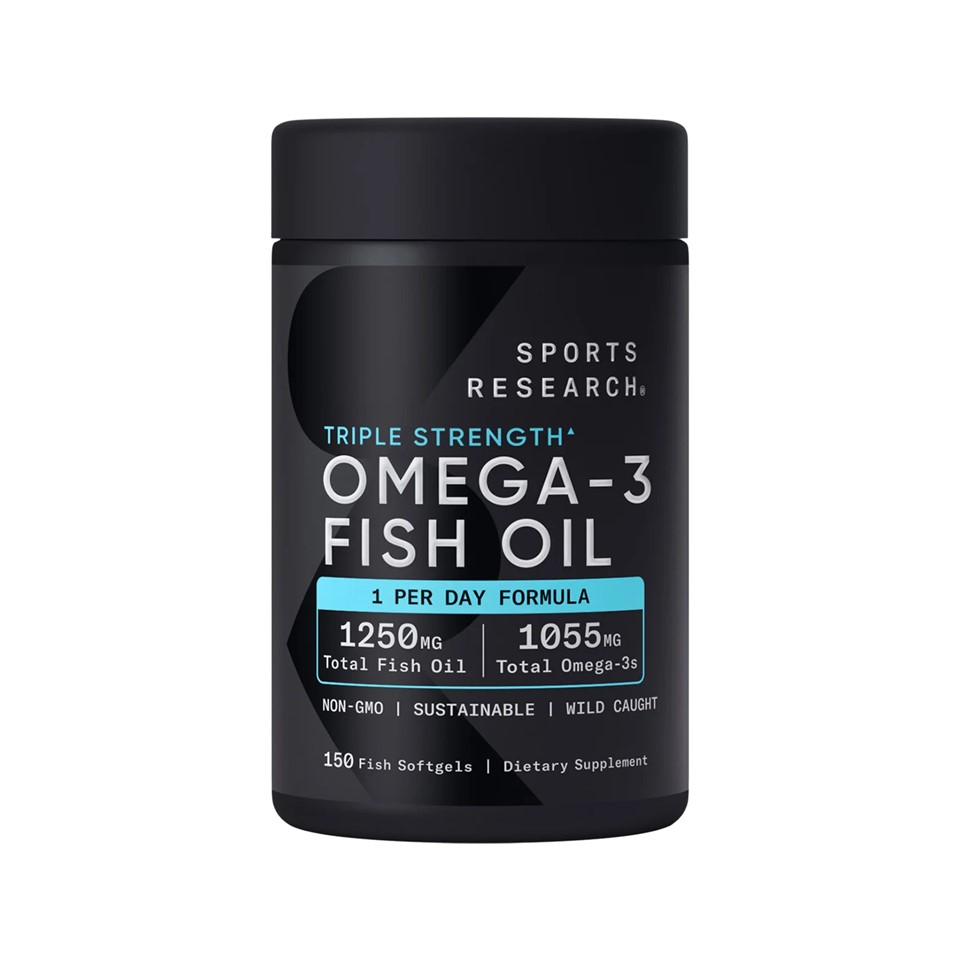 스포츠 리서치 트리플 스트랭스 오메가-3 피시오일 1250mg 150 소프트젤 - TooMega 투메가